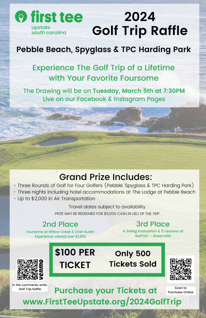 2024 - Golf Trip Raffle - First Tee - Upstate South Carolina