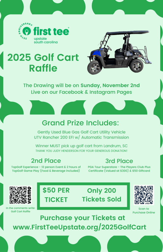 2025 Golf Cart Raffle – First Tee – Upstate South Carolina